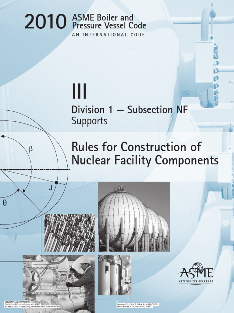 ASME BPVC 2010 Section III Division 1 Subsection NF Supports | PDF ...