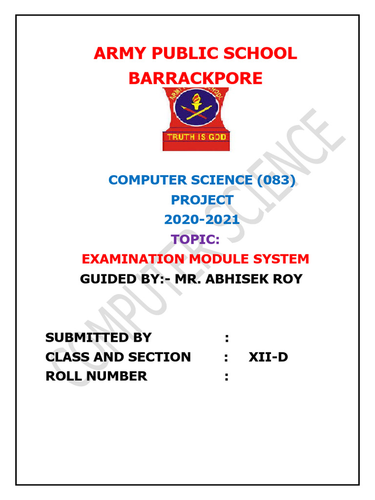 Examination Module System Pdf Python Programming Language Modular Programming 3490