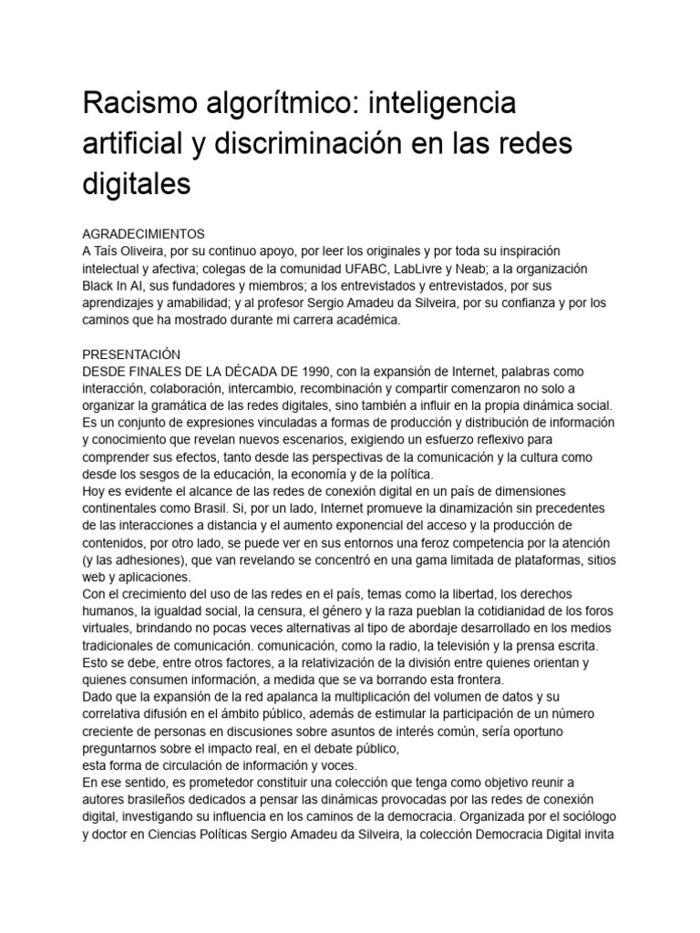 RACISMO | PDF | Discriminación y relaciones raciales | Racismo