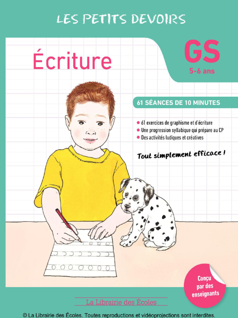Les Petits Devoirs Écriture GS 5-6 Ans | PDF