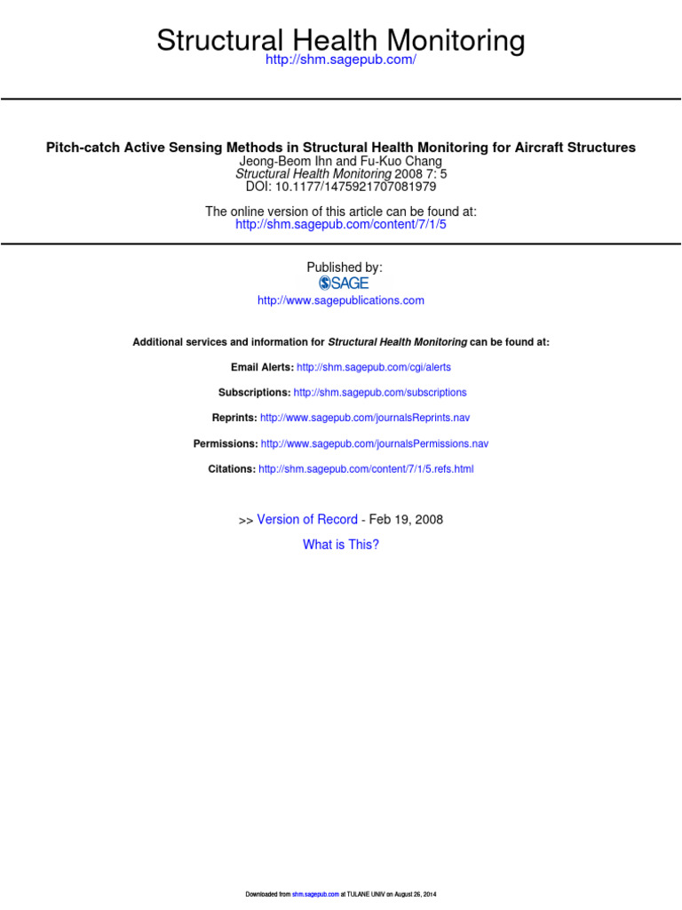 Pitch Catch | PDF | Nondestructive Testing | Spectral Density