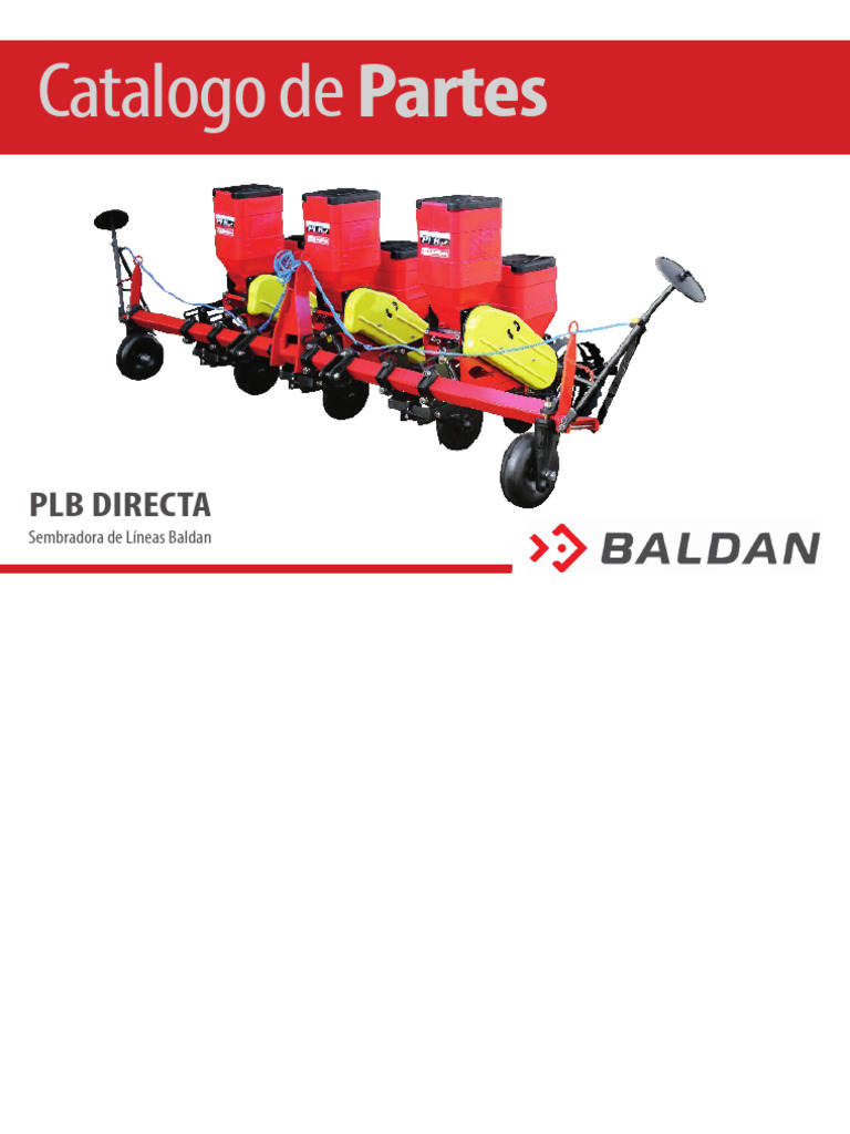 Catálogo de Partes Sembradora Baldan | PDF | Arandela (Hardware) | Tornillo