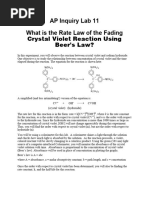 Kinetics of Crystal Violet Reaction | PDF | Molar Concentration ...