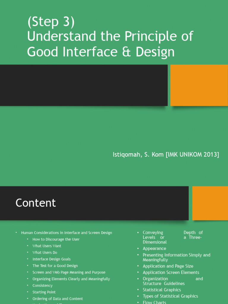 Pertemuan 5 - Understand The Principle of Good Interface - Design | PDF