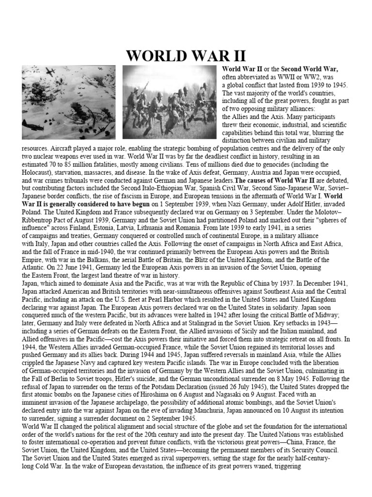 World War Ii | PDF | World War II | Axis Powers
