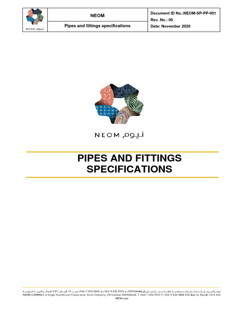 General Specification for Pipes and Fittings | PDF | Pipe (Fluid ...