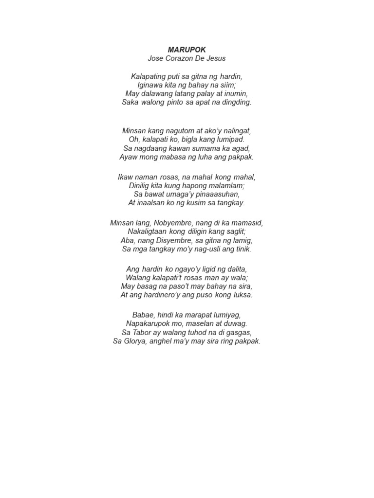 MARUPOK Tula | PDF
