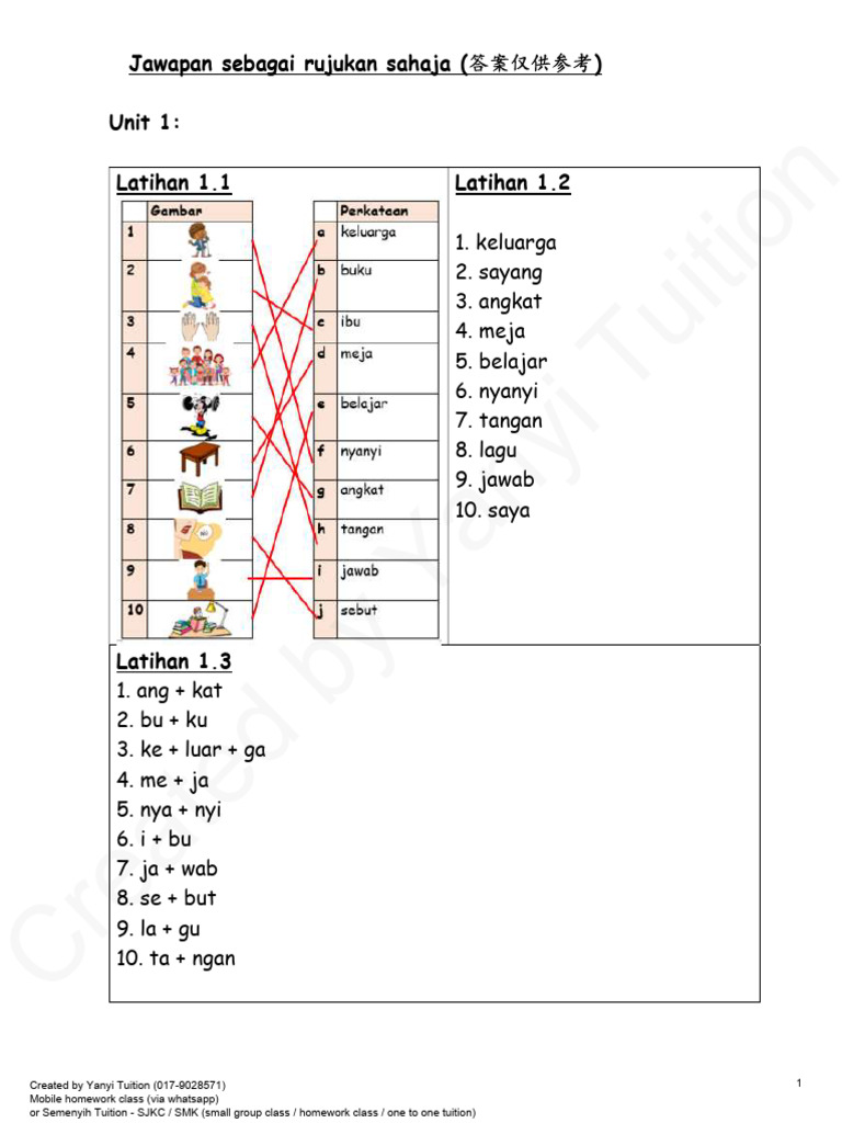 S1 BM Exercises Set - Answer With Translation | PDF