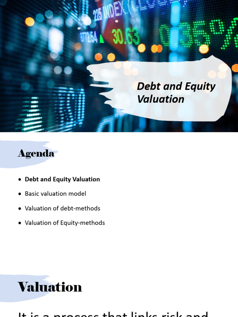 Chapter 5 Debt and Equity Valuation | PDF | Bonds (Finance) | Equity ...