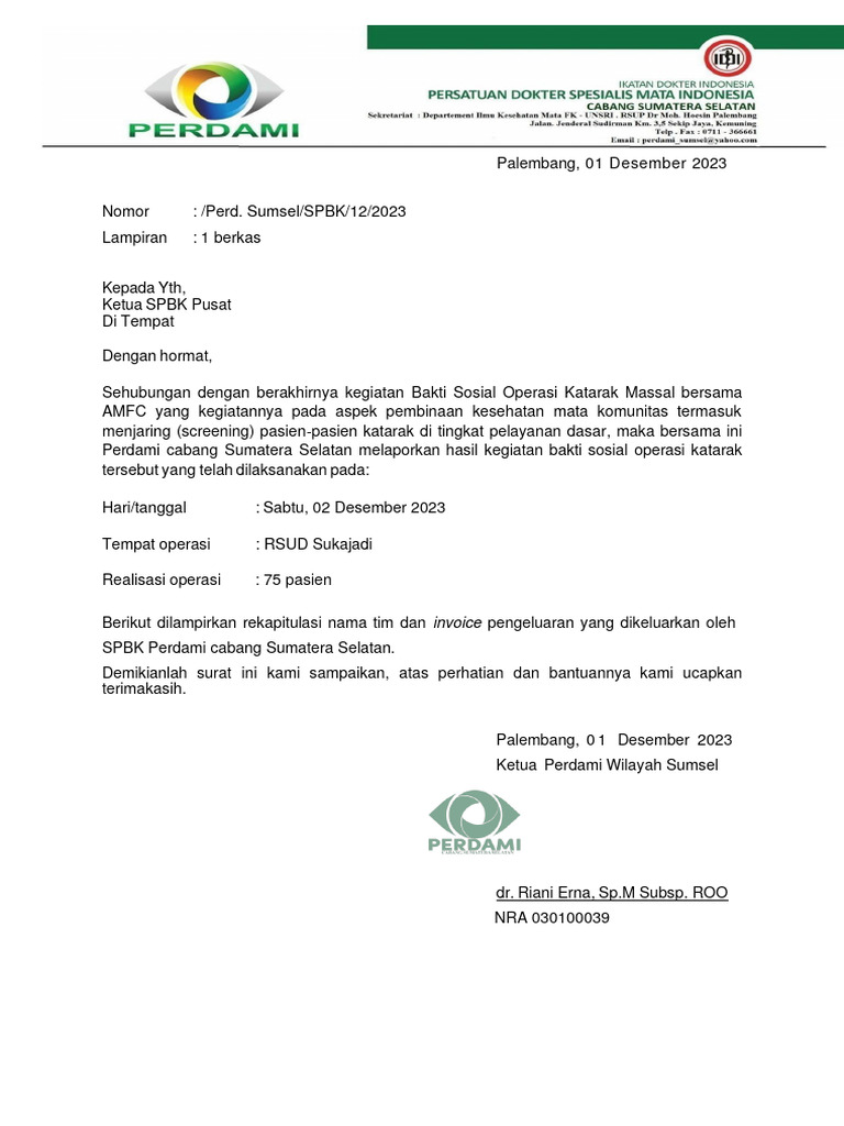 LPJ Perdami Katmas Sukajadi | PDF