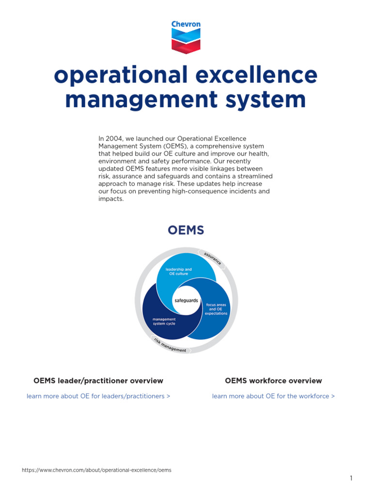 About Operational - Excellence Oems | PDF | Quality Assurance | Risk