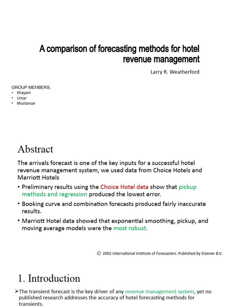 Compersion of Forcasting | PDF | Forecasting | Mean Squared Error