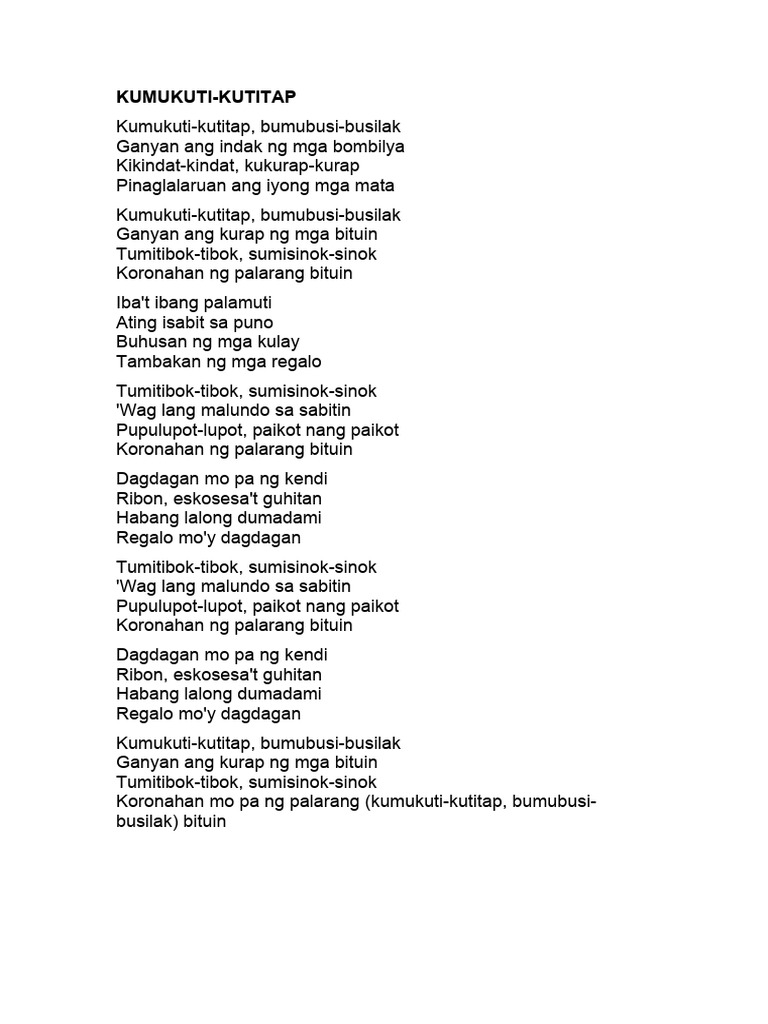 Kumu Kuti Kuti Tap | PDF