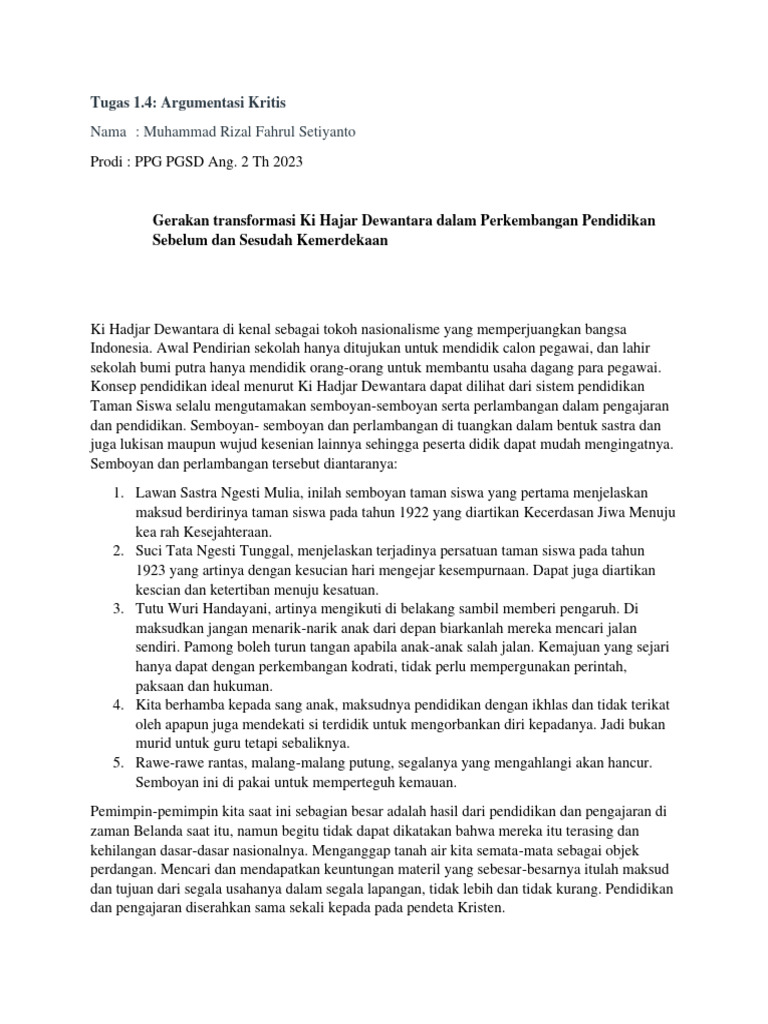Argumen Kritis, Eksplorasi Konsep | PDF