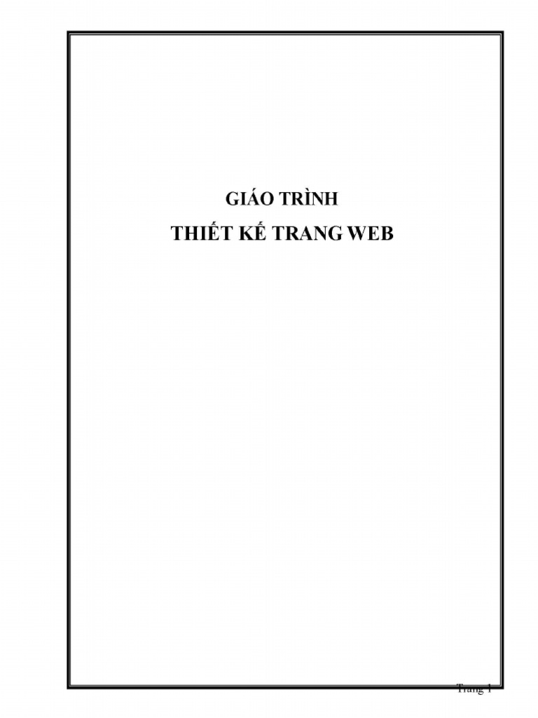 GiaoTrinh ThietKeWeb | PDF