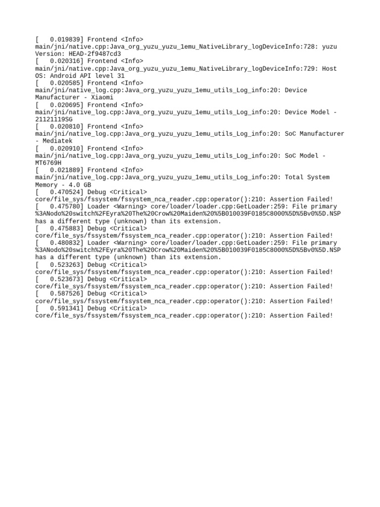 Yuzu Log | PDF | Business | Technology & Engineering