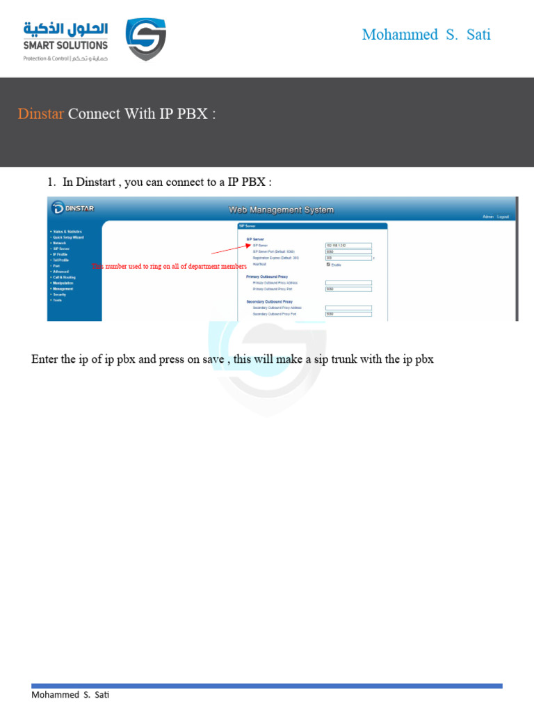 Connect With IP PBX (SIP Trunk) | PDF