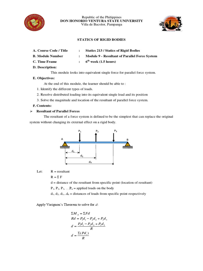 Statics Module 9 | PDF | Force | Physics