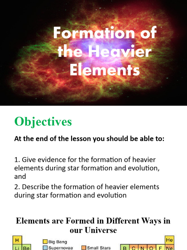 Formation of The Elements and Nuclear Reactions | Download Free PDF ...