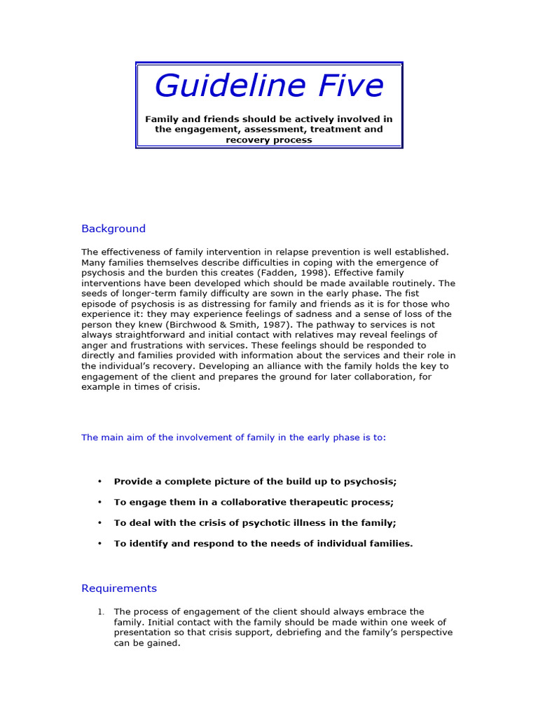 Iris Guideline 5 Pdf Psychosis Patient