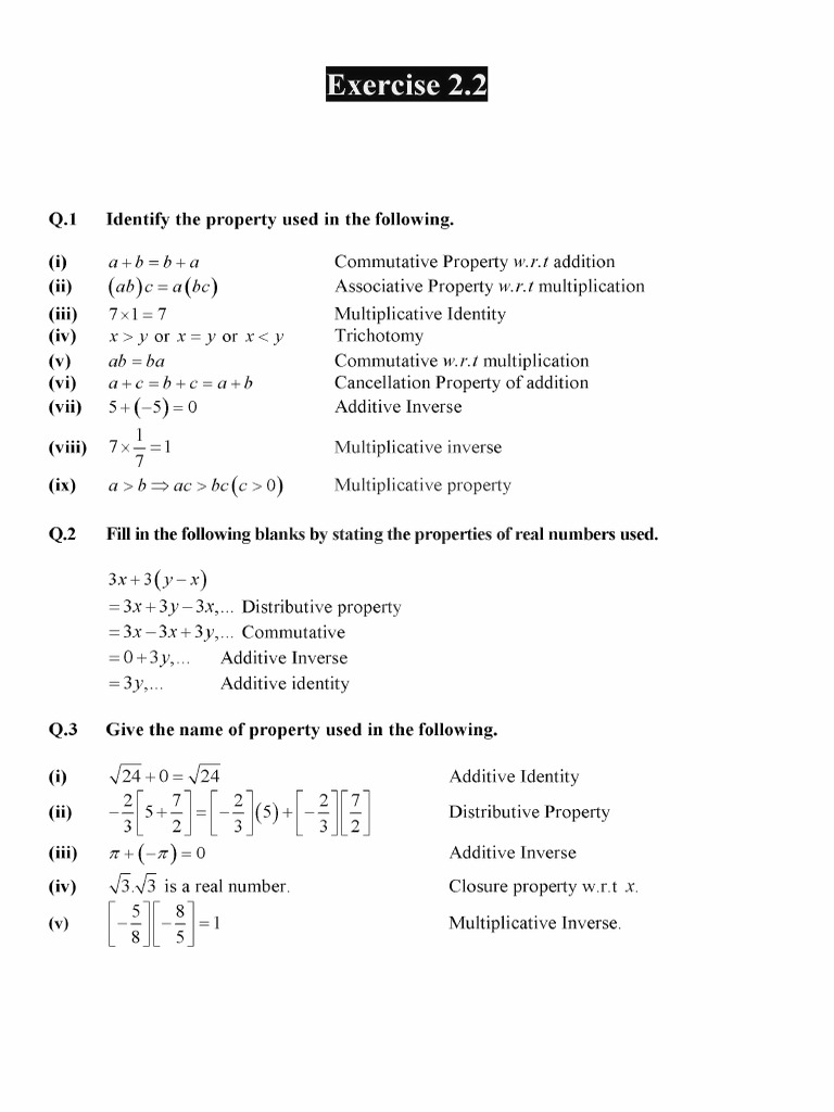 9th Math Notes CH 2 Ex 2.2 | PDF