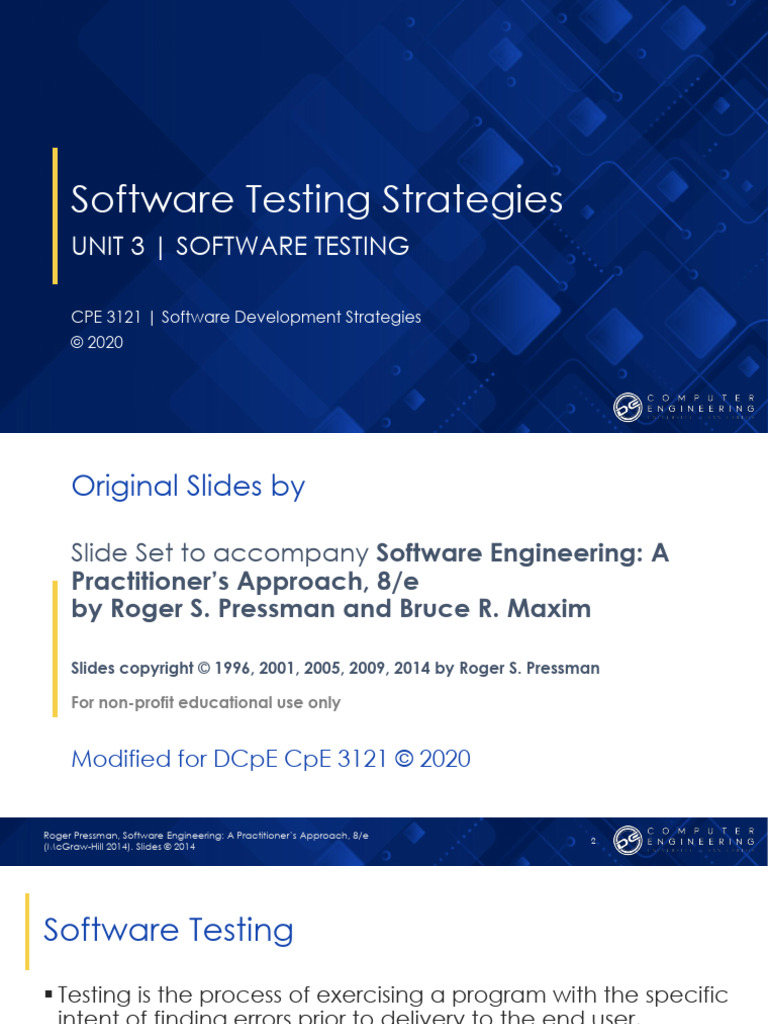 03_1_SoftwareTestingStrategies | PDF | Software Bug | Software Testing 03_1_SoftwareTestingStrategies | PDF | Software Bug | Software Testing