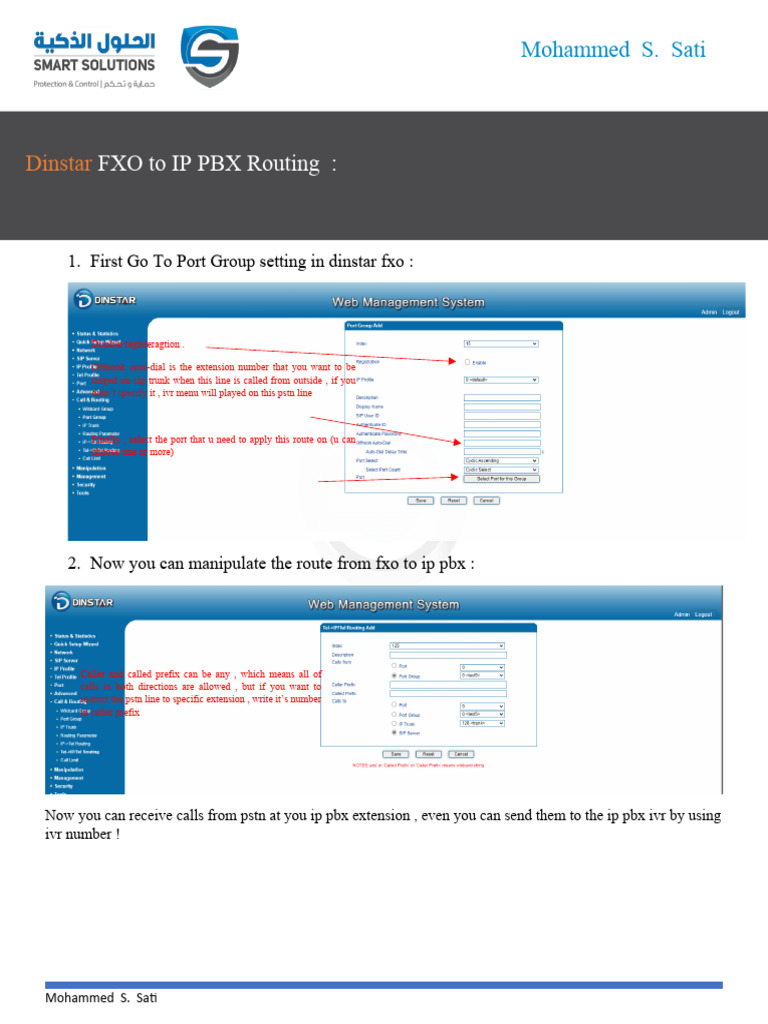 Routing Calls From FXO To IP PBX | PDF