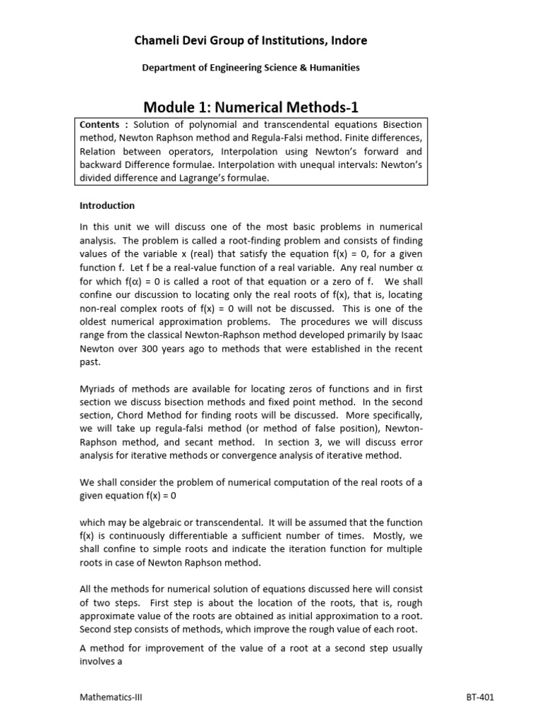 Mathematics-III Module-I - 1677825128-1 | PDF | Mathematical Concepts ...