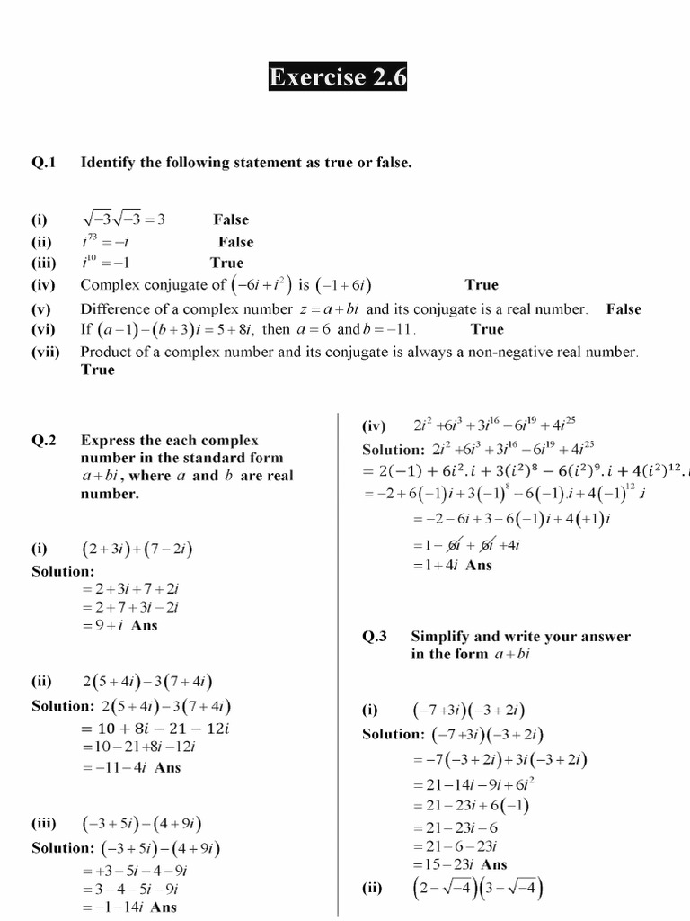 9th Math Notes CH 2 Ex 2.6 | PDF