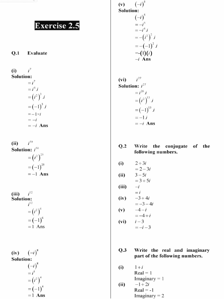 9th Math Notes CH 2 Ex 2.5 | PDF