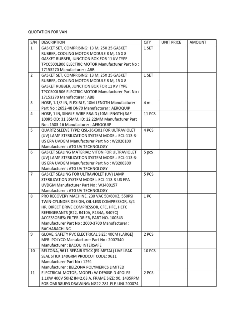 QUOTATION For VAN B 05 12 23 | PDF | Fuse (Electrical) | Building ...