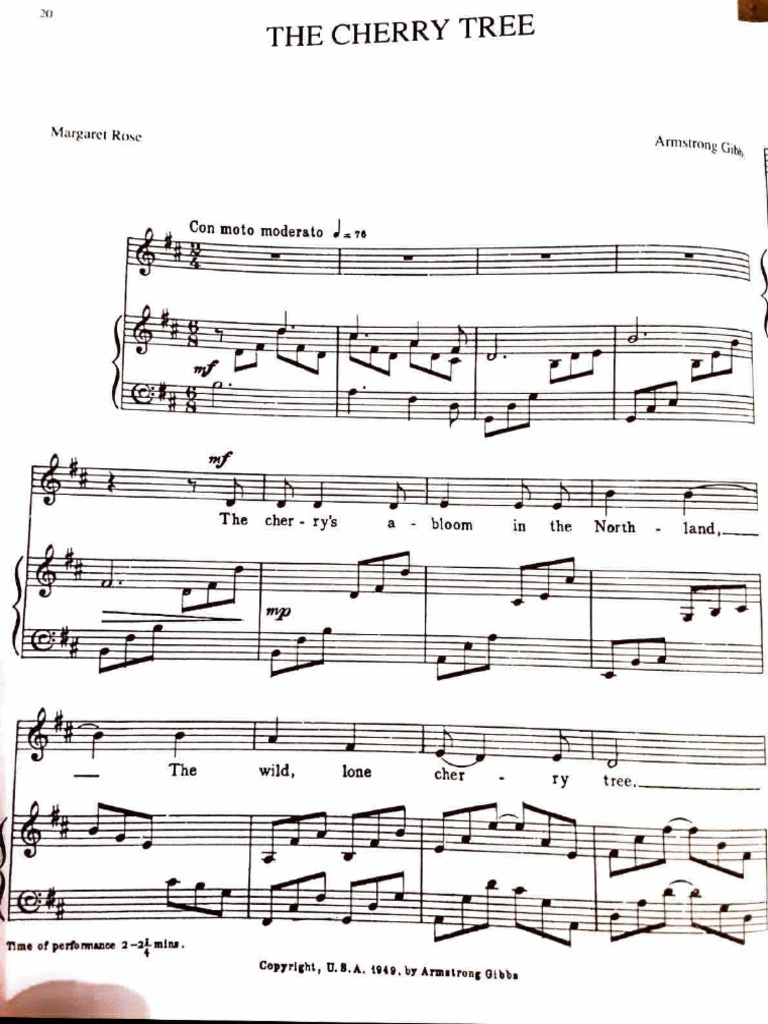 The Cherry Tree | PDF | Musical Compositions | Musical Forms