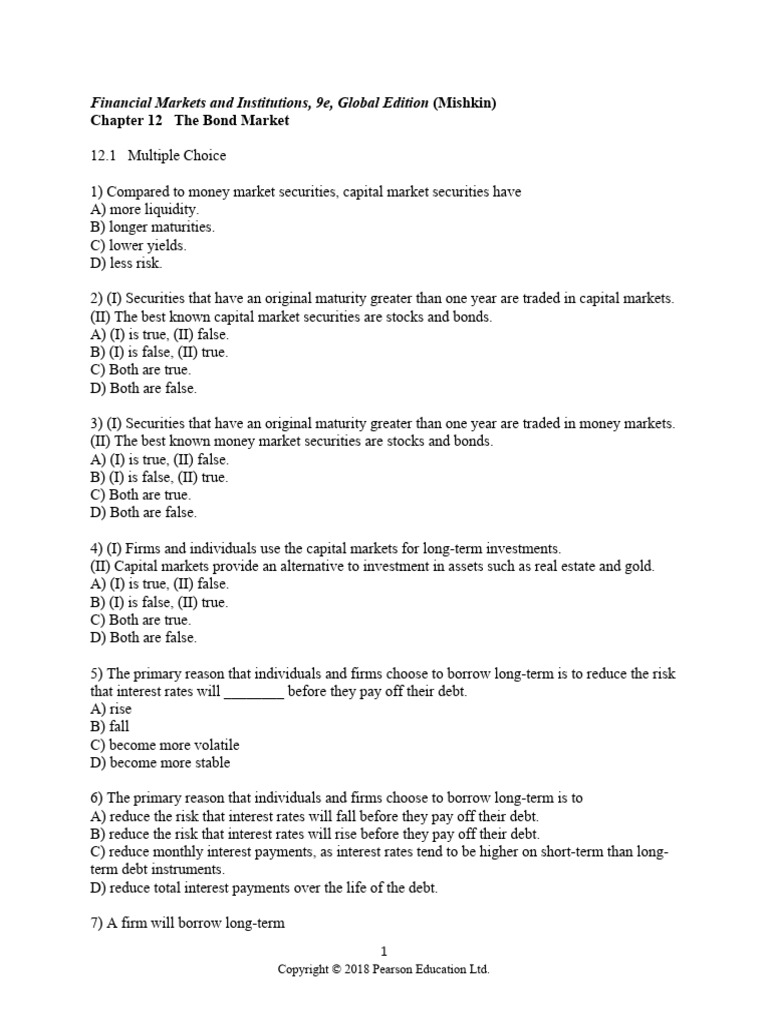 Mishkin FMI9ge TIF 2 | PDF | Bonds (Finance) | Financial Markets