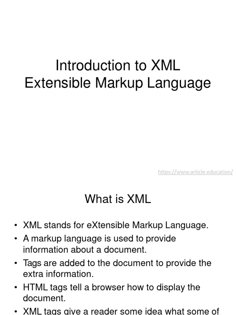 Introduction To Xml For Beginners Tutorial Pdf Xml Xml Schema
