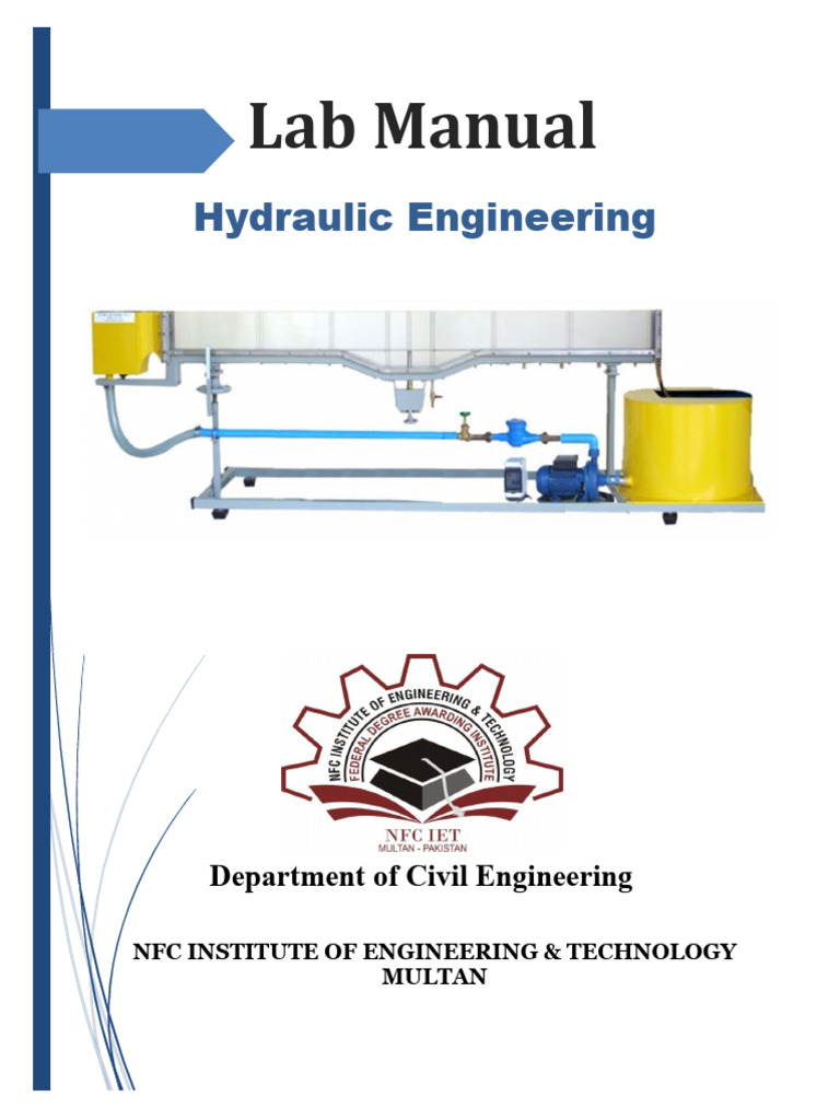 LAB MANUAL Hydraulics | PDF | Flow Measurement | Discharge (Hydrology)