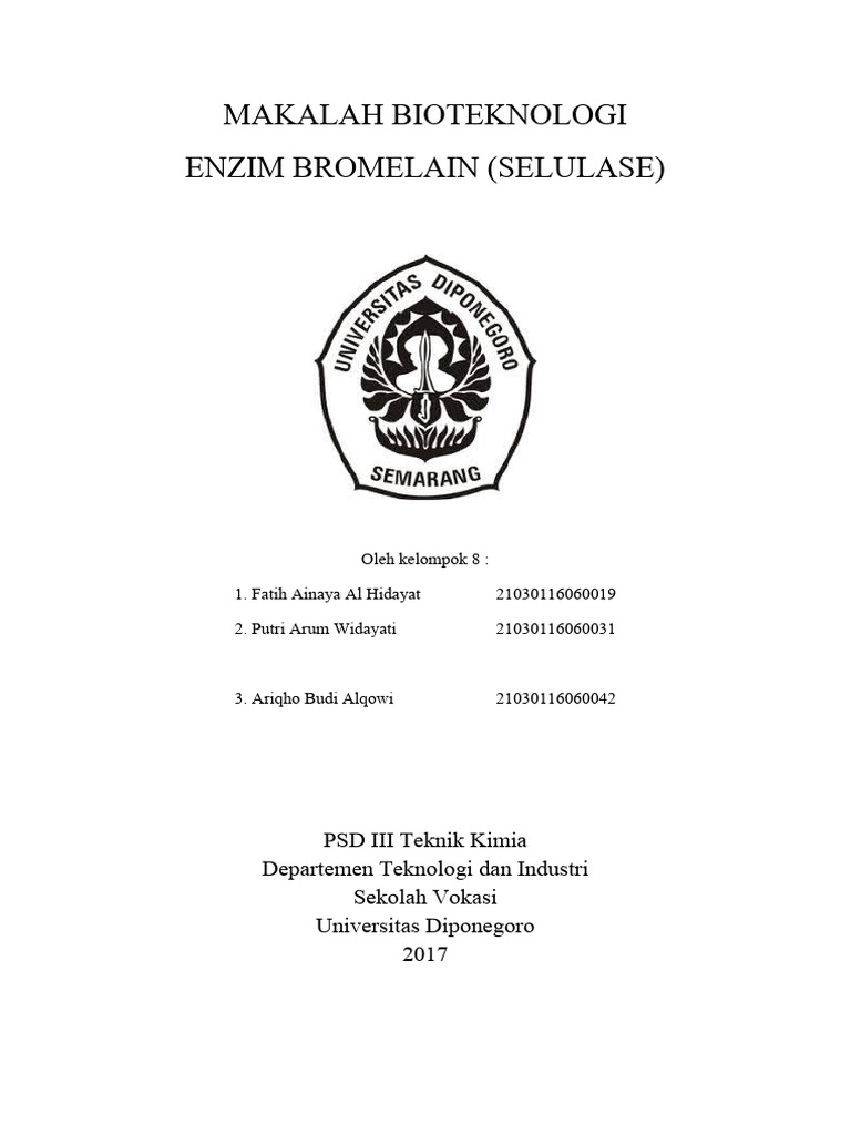 Enzim Selulase: Karakteristik dan Aplikasi | PDF