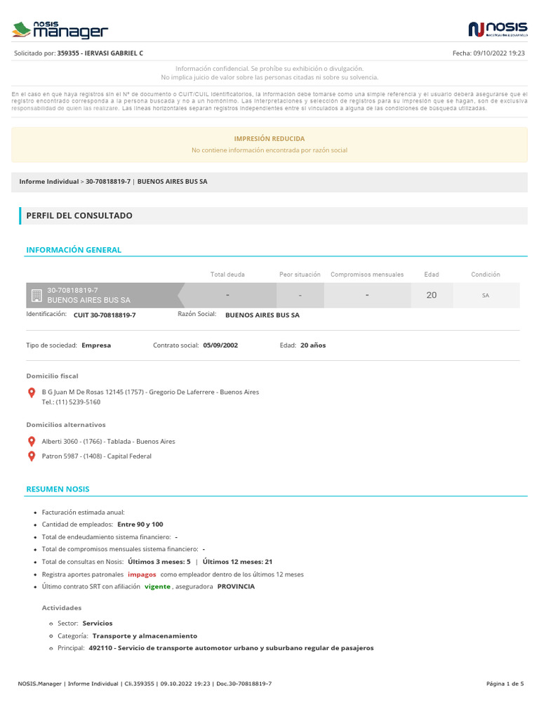 BUENOS AIRES BUS NOSIS 1 | PDF | Buenos Aires | Propiedad intelectual