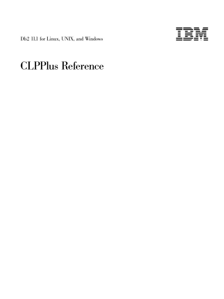 CLPPlus Reference | PDF | Ibm Db2 | Command Line Interface