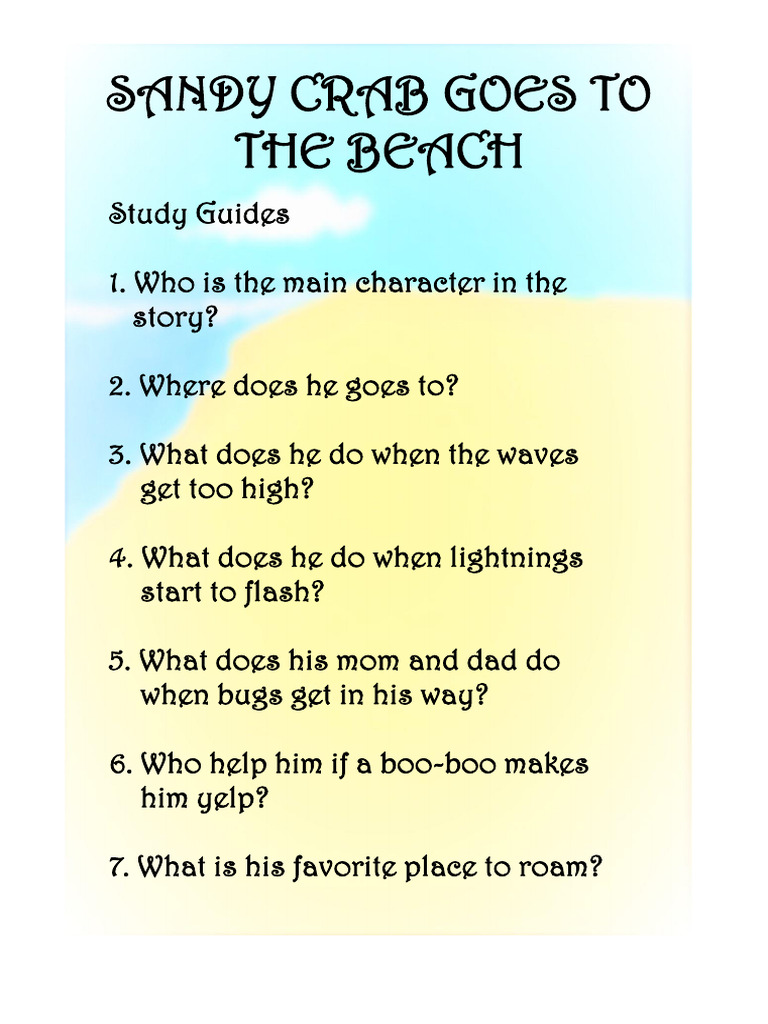 Sandy Crab Beach | PDF
