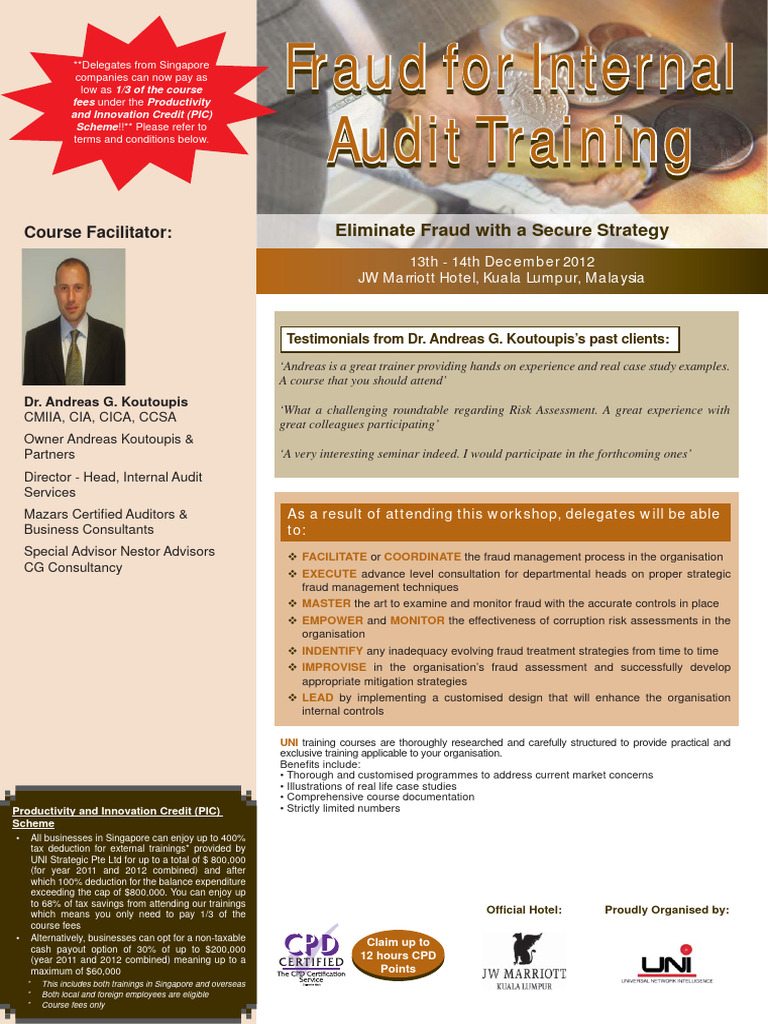 Fraud For Internal Audit Training (MY) | PDF | Internal Audit | Audit