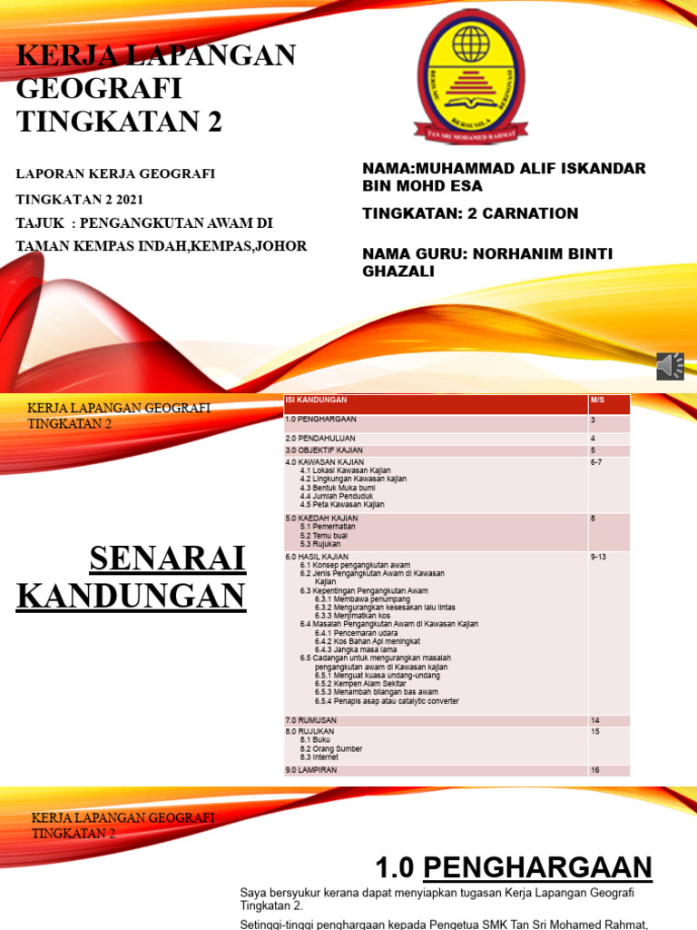 Kerja Lapangan Geografi Tingkatan 2 Pdf