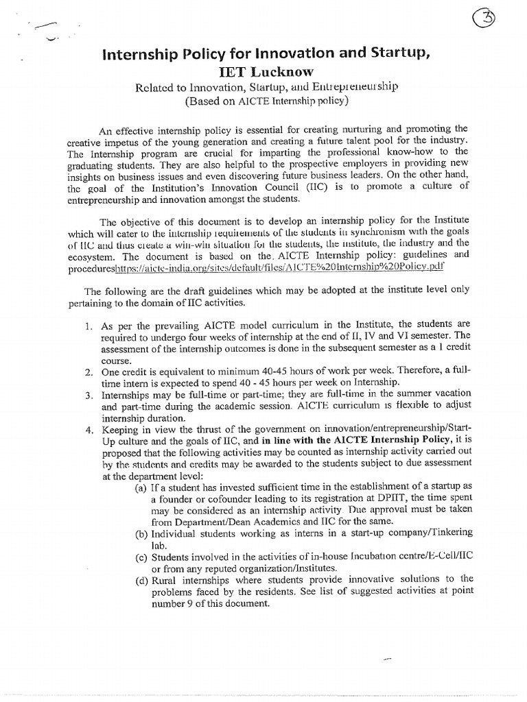 Internship Policy | PDF