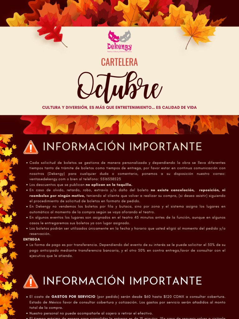 Cartelera Dekengy Octubre | PDF