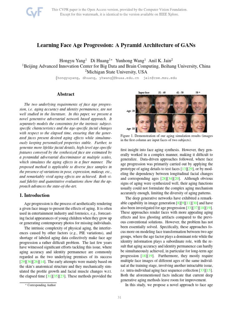 Yang Learning Face Age CVPR 2018 Paper | PDF | Applied Mathematics | Statistics