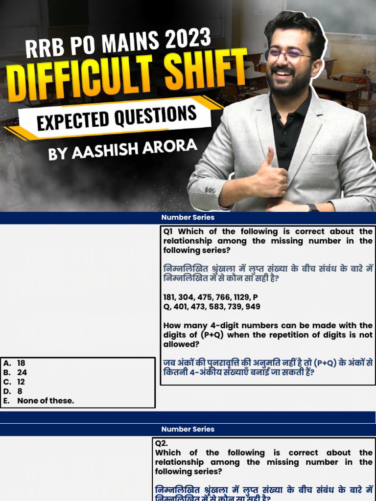 Difficult Mains Questions PDF by Aashish Arora | PDF