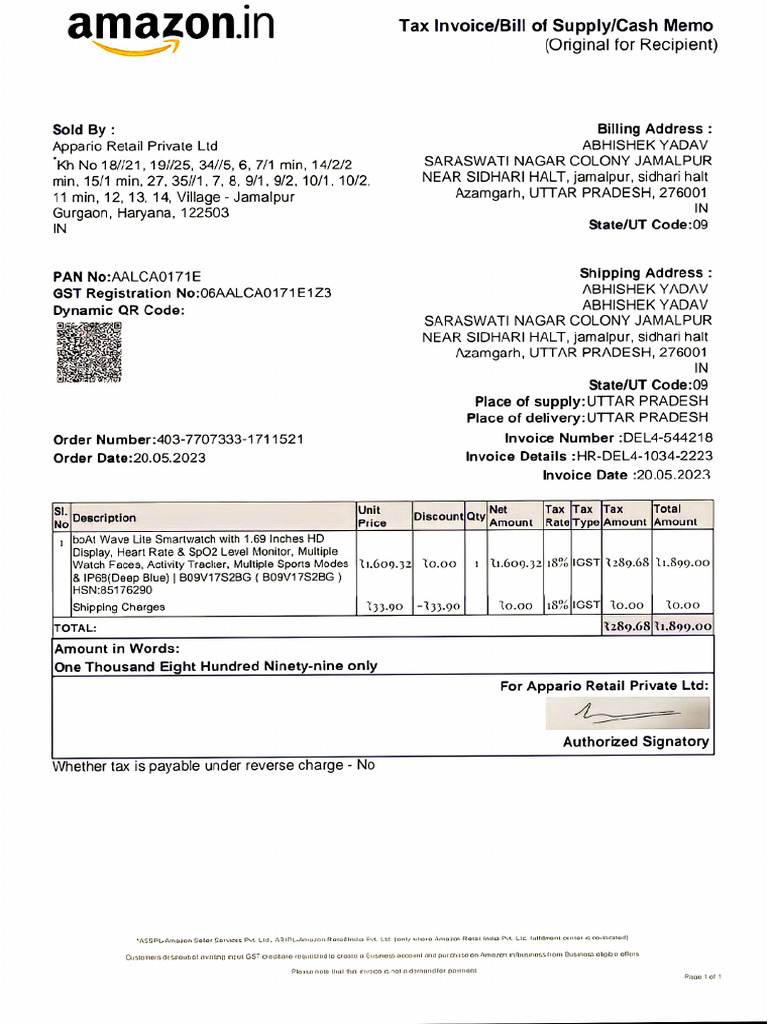 Boat Wave Lite Invoice | PDF