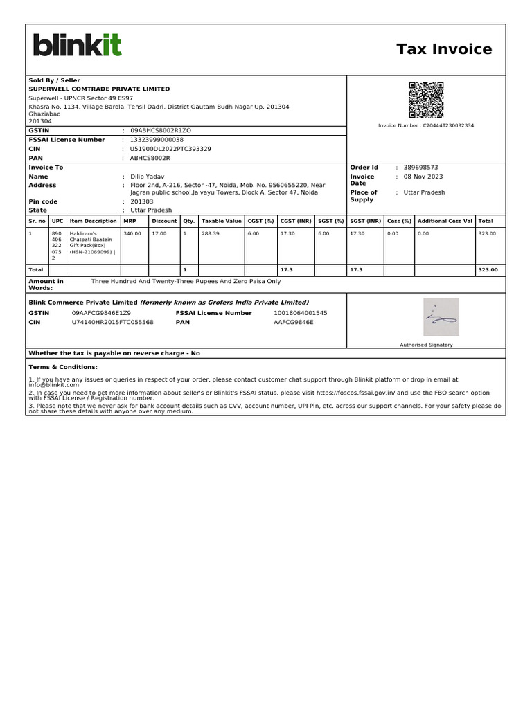 Download Blinkit Invoice Guide | PDF | Invoice | Economies