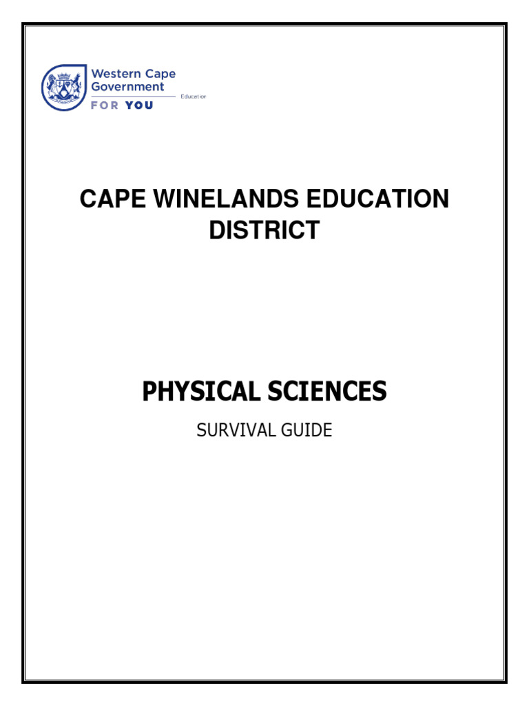 Physical Sciences Survival Kit | PDF | Physical Sciences | Physical Chemistry