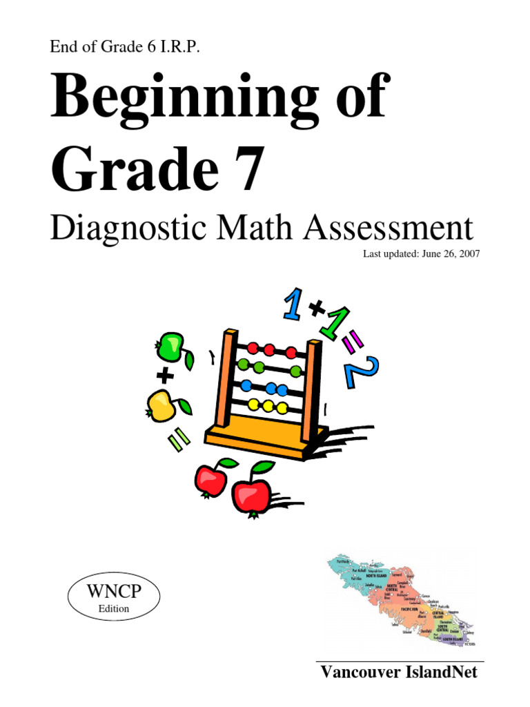 End of Grade 6 Beginning of Grade 7 WNCP | PDF | Numbers | Statistics