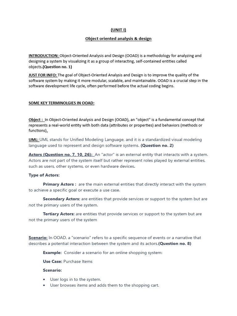 OOAD Guide for Software Developers | PDF | Object Oriented Programming | Class (Computer ...